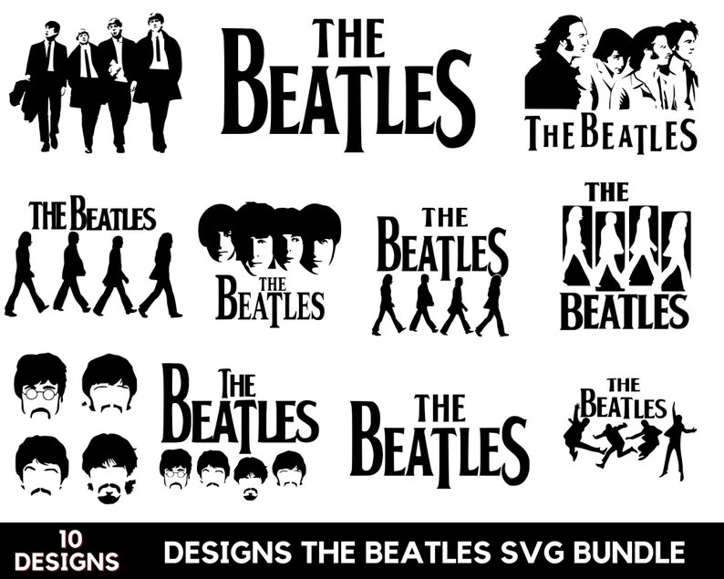 10 Designs the Beatles Svg Bundle, the Beatles Shirt Svg, Vector Files ...