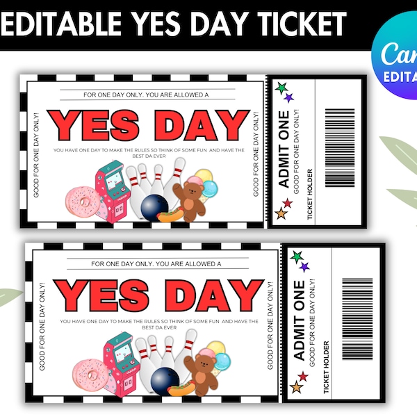 Yes Day Ticket - Etsy