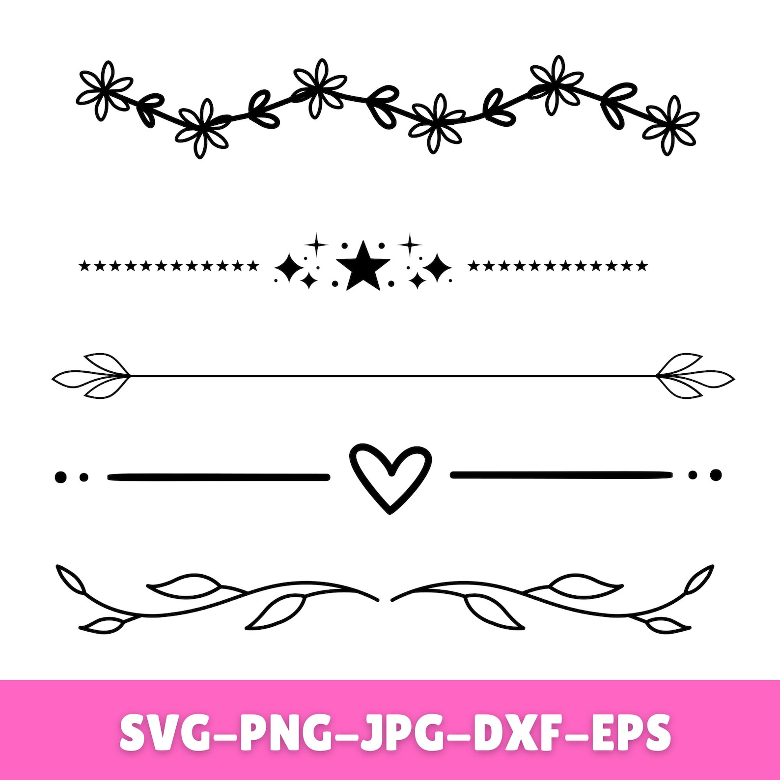 Line Divider Svg Bundle, Line Divider Svg, Line Divider Png, Wedding ...
