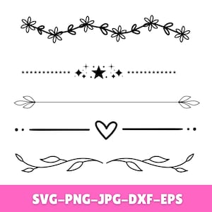 Line Divider Svg Bundle, Line Divider Svg, Line Divider Png, Wedding ...
