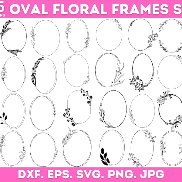 Oval Frame Svg - Etsy