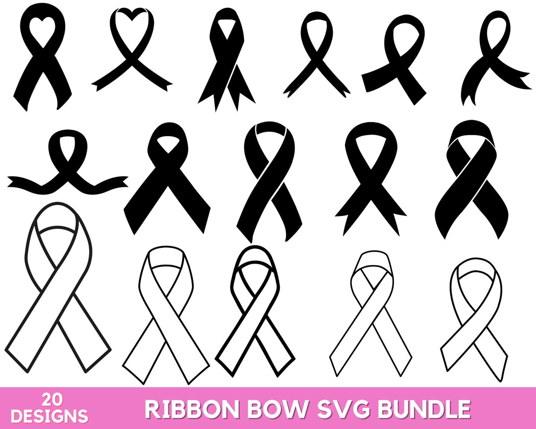 Ribbon Svg Bundle, Ribbon Svg, Ribbon Clipart ,ribbon Shirt Svg, Ribbon ...