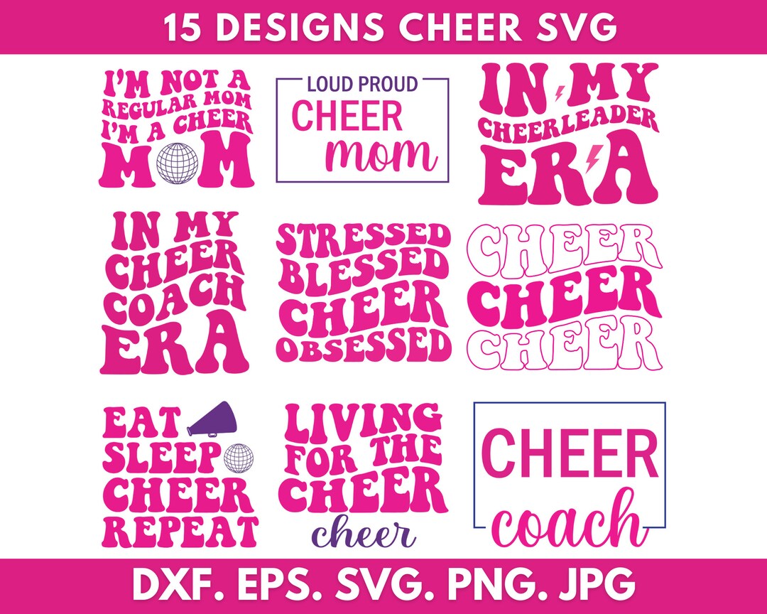 Cheer Svg Bundle, Cheerleader Svg Png, Cheer Svg, Cheer Squad Svg ...