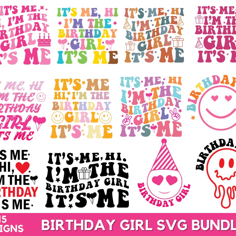 Birthday Girl 15 Png - Etsy UK