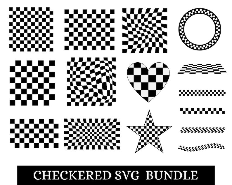 Checkered Svg Bundle, Checkered Png, Checkers Svg, Checkered Flag Svg ...