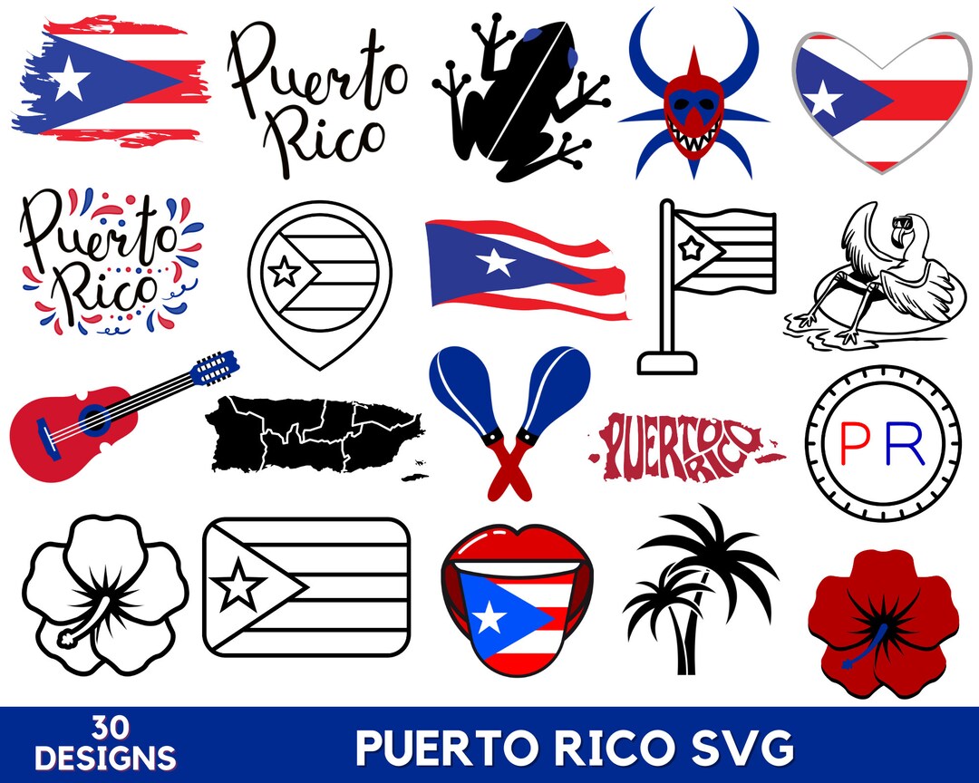 Puerto Rico Svg Bundle, Puerto Rico Flag Svg, Puerto Rico Flag, Svg ...
