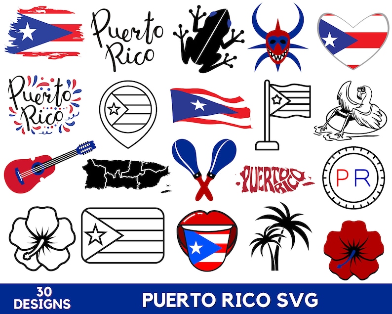 Puerto Rico Svg Bundle, Puerto Rico Flag Svg, Puerto Rico Flag, Svg ...