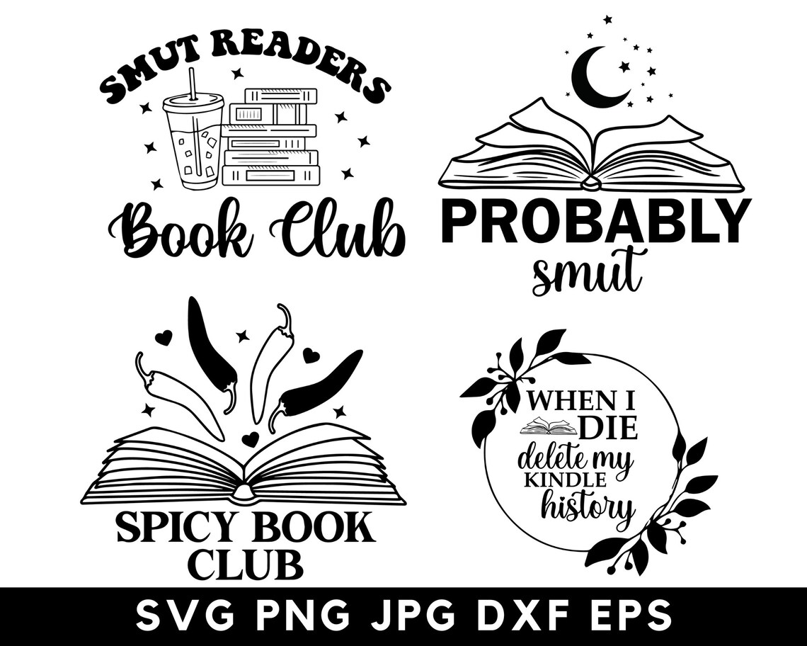 15+ Spicy Book Lover Svg Png Bundle Designs, Books Png, Reading Svg ...