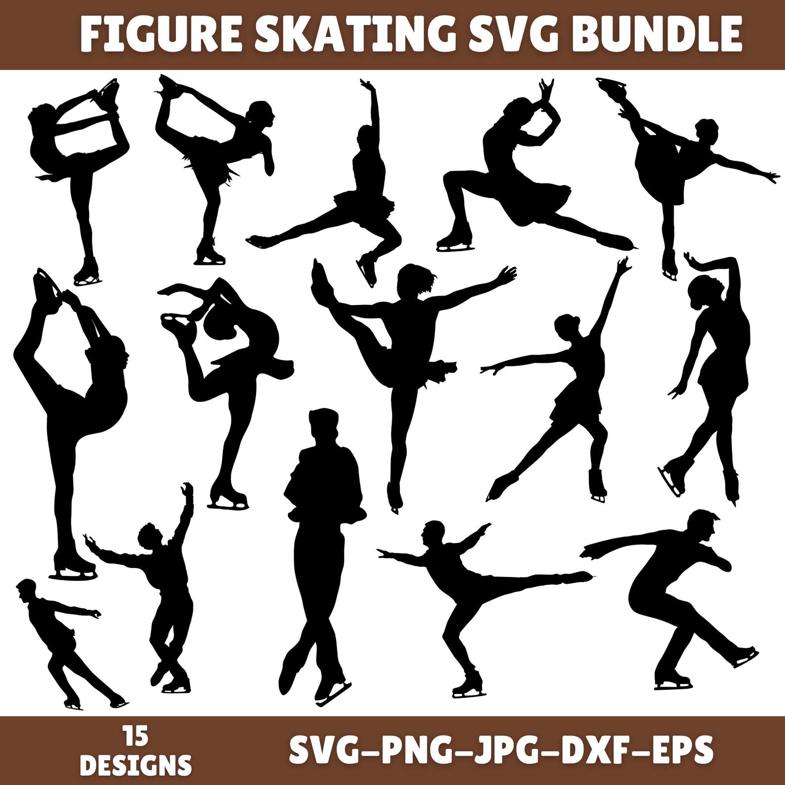 Figure Skating Svg Bundle, Figure Skate Svg, Figure Skate Clipart, Ice ...