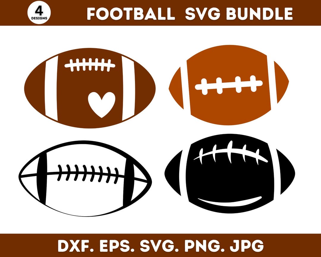 Football Svg Bundle, Football Outline Svg, Sports Svg, Football ...