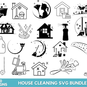 Cleaning House Svg Bundle, Cleaning Service Svg, House Cleaning Files ...