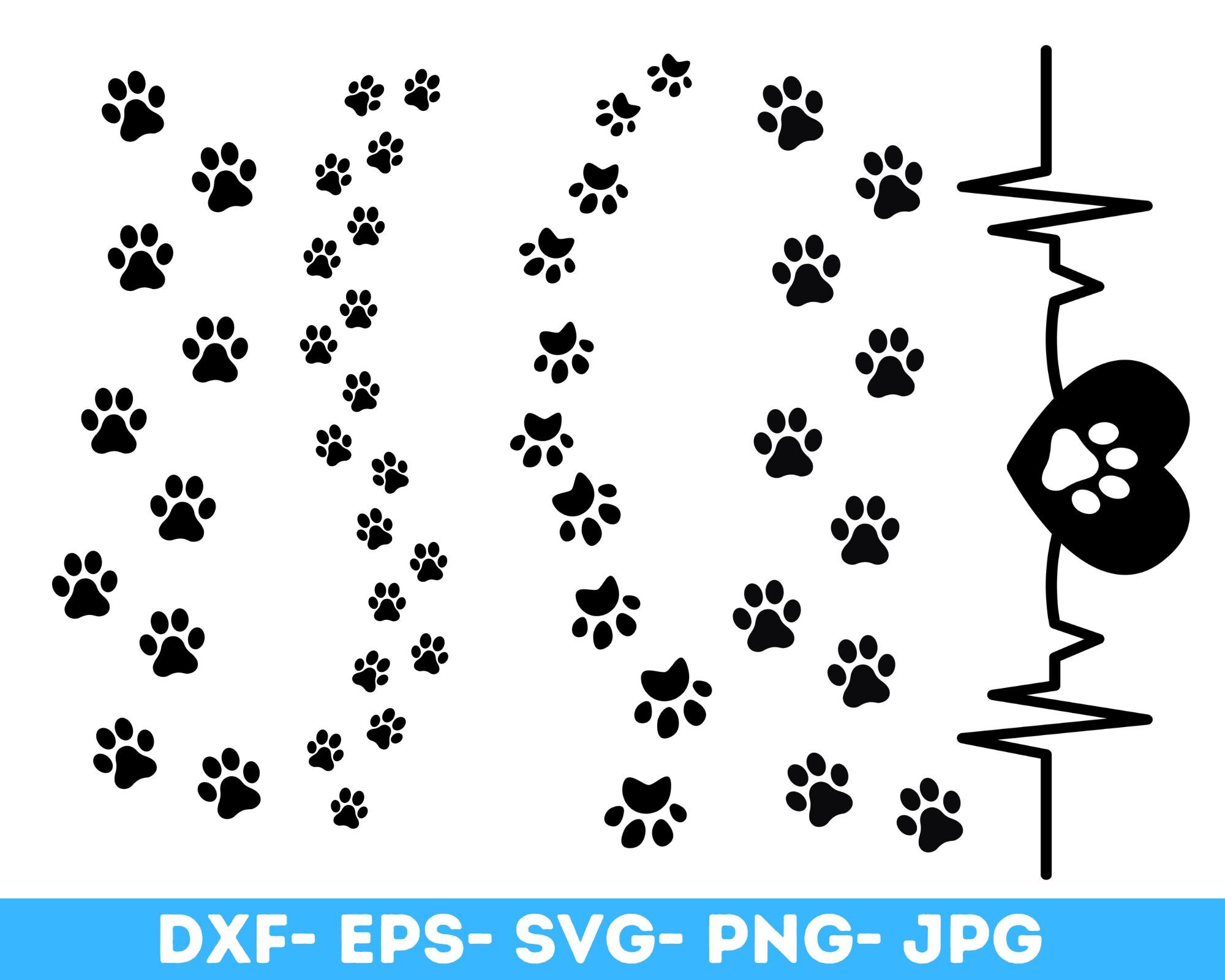 Paw Print Svg Bundle, Dog Paw Svg, Dog Svg, Animal Paw Svg, Dog Paw ...