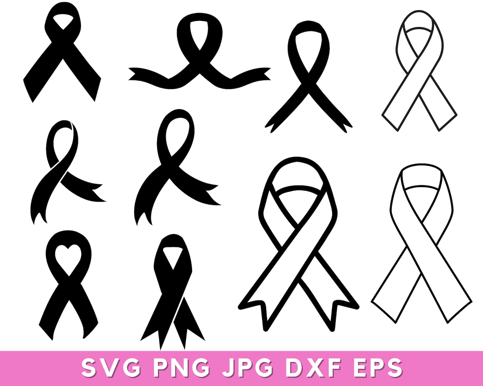 Ribbon Svg Bundle, Ribbon Svg, Ribbon Clipart ,ribbon Shirt Svg, Ribbon ...
