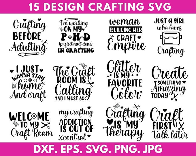 Sprich Crafty To Me SVG, Basteln SVG, Basteln SVG, Basteln Shirt Sofort ...