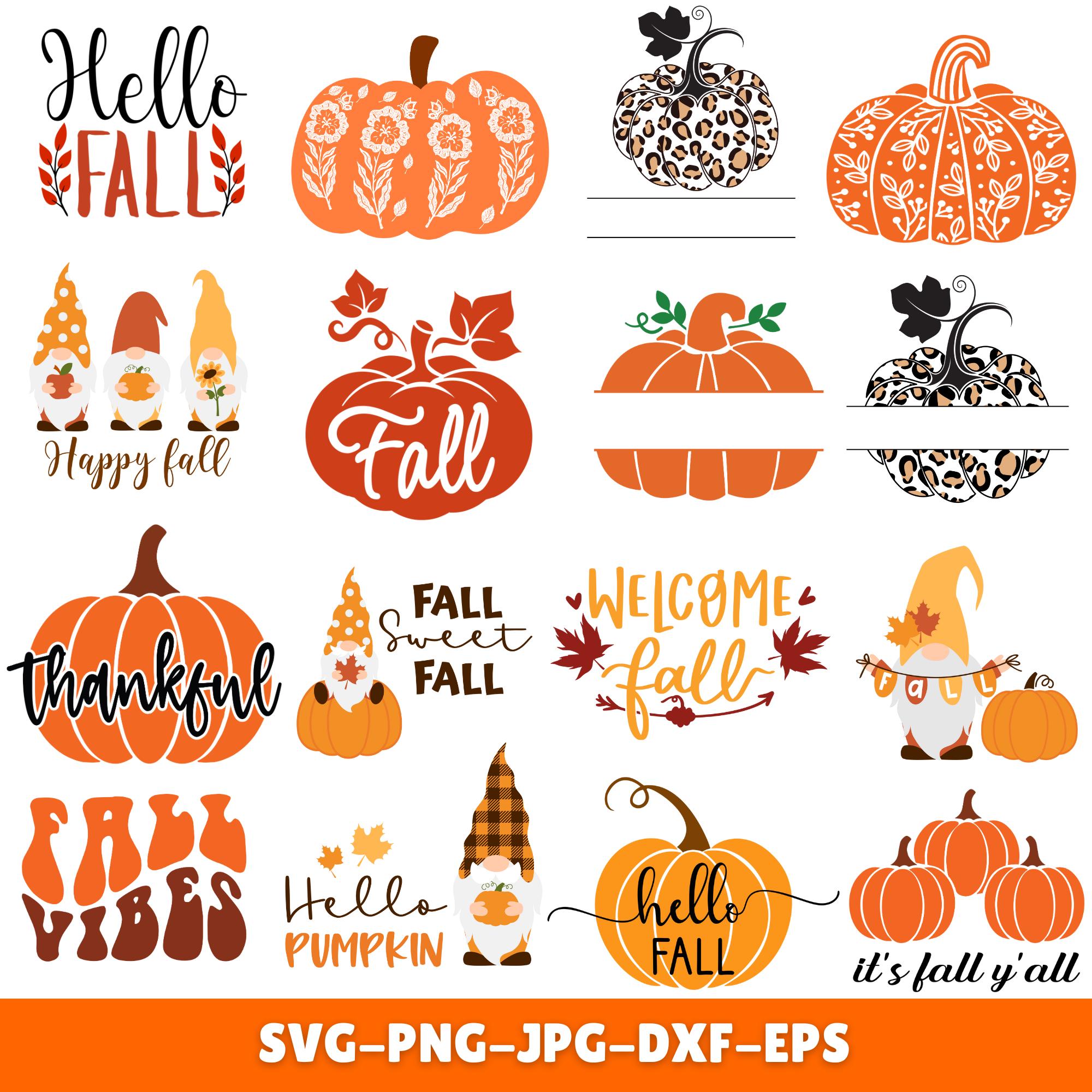 Fall Svg Bundle, Autumn Svg, Thanksgiving Svg, Fall Png, Autumn Quotes ...