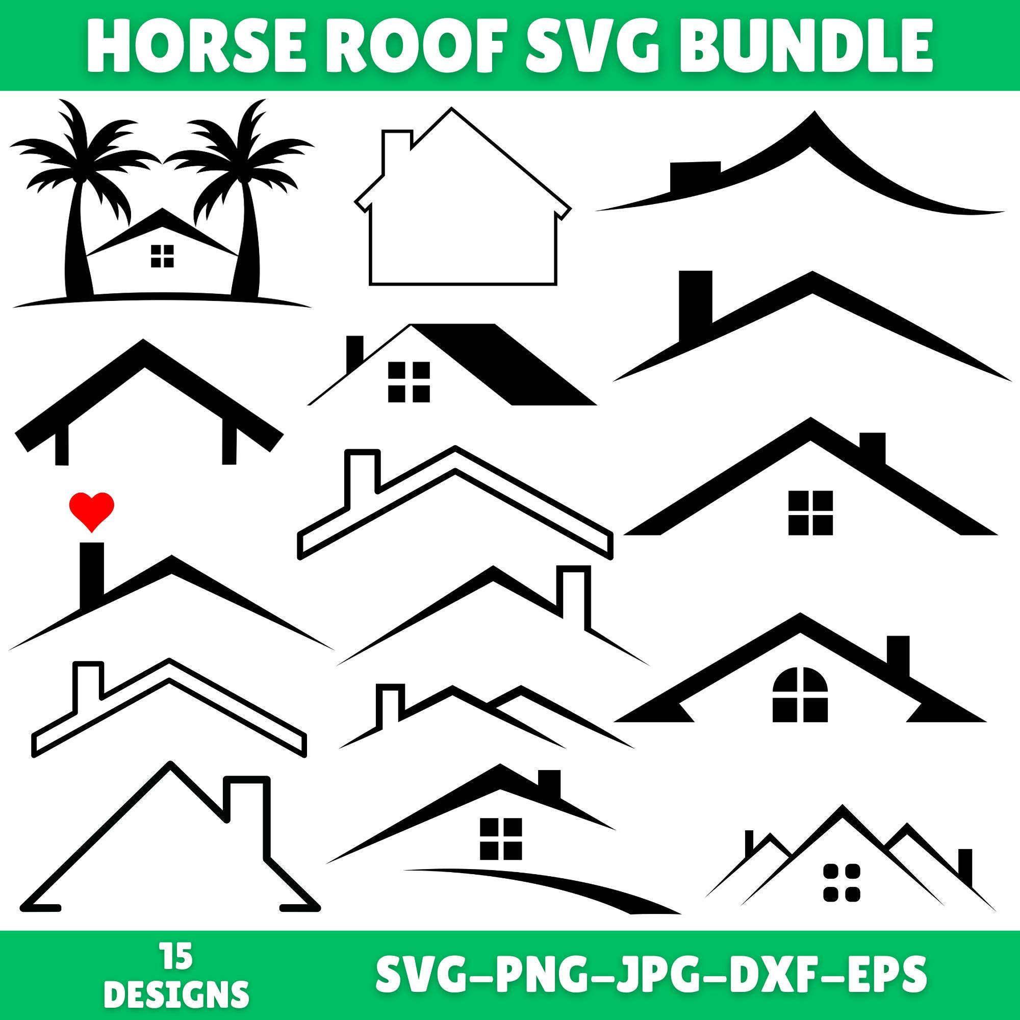 House Roof Svg Bundle, House Roof Png, House Roof Clipart, House Svg ...