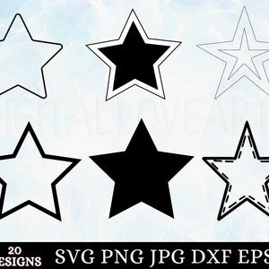 Sternen-Svg-Bundle, Sterne Png, Nachtstern-Svg, Sternen Svg ...