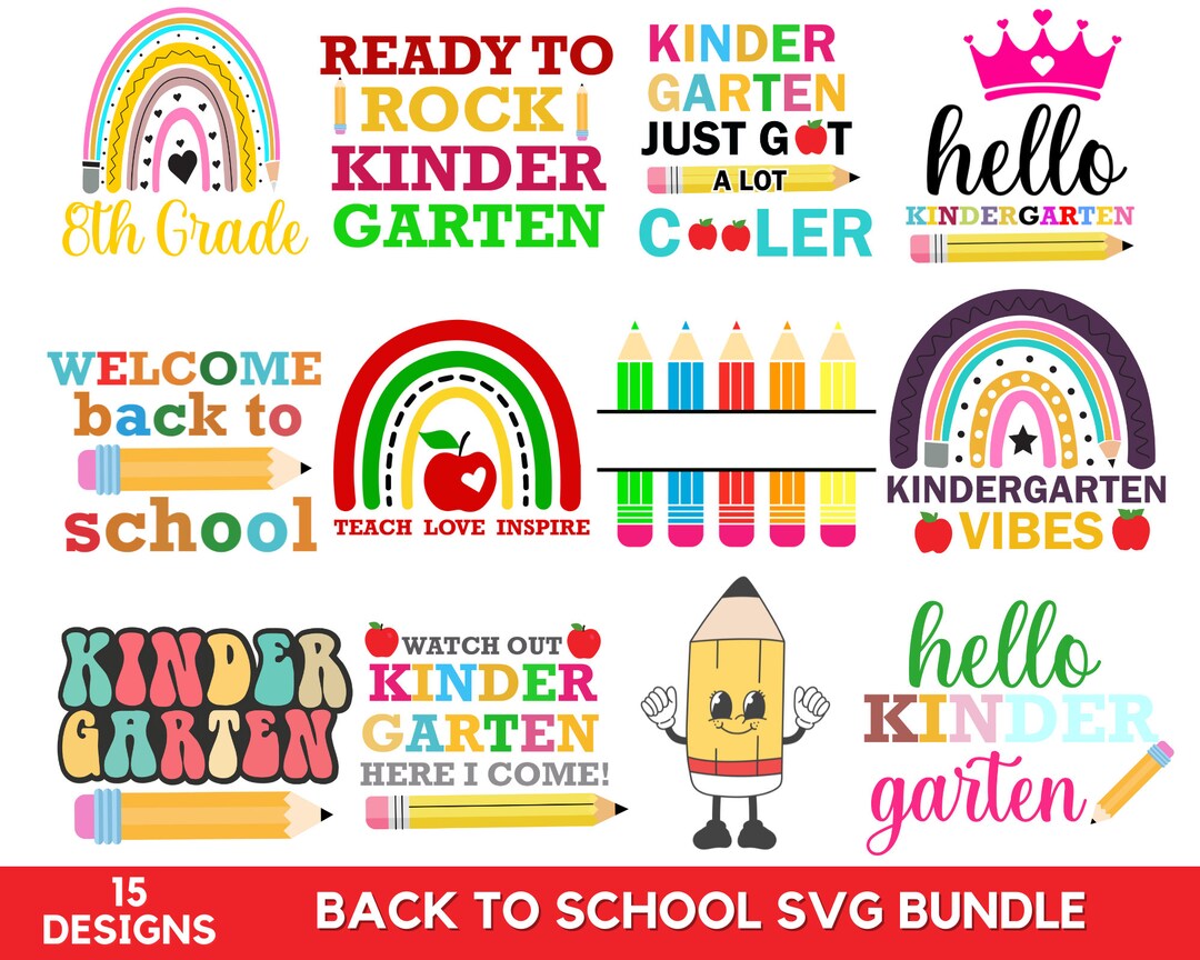 15+ Back to School Svg Bundle, School Svg, School Quotes Svg, School ...