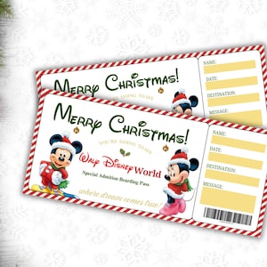 Merry Christmas Ticket Template, Editable Christmas Ticket, Christmas ...
