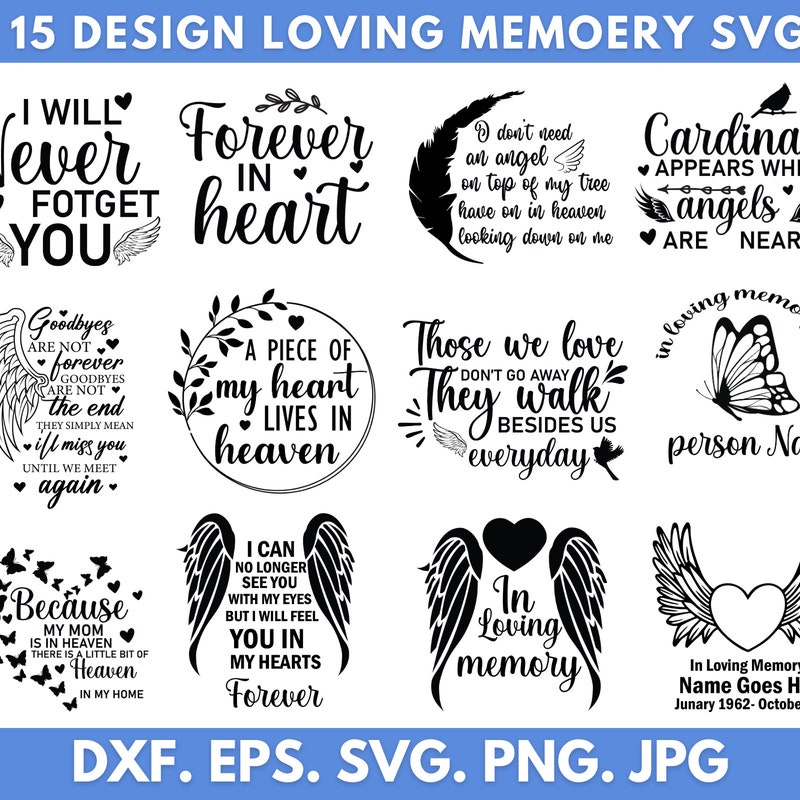 In Loving Memory Svg - Etsy