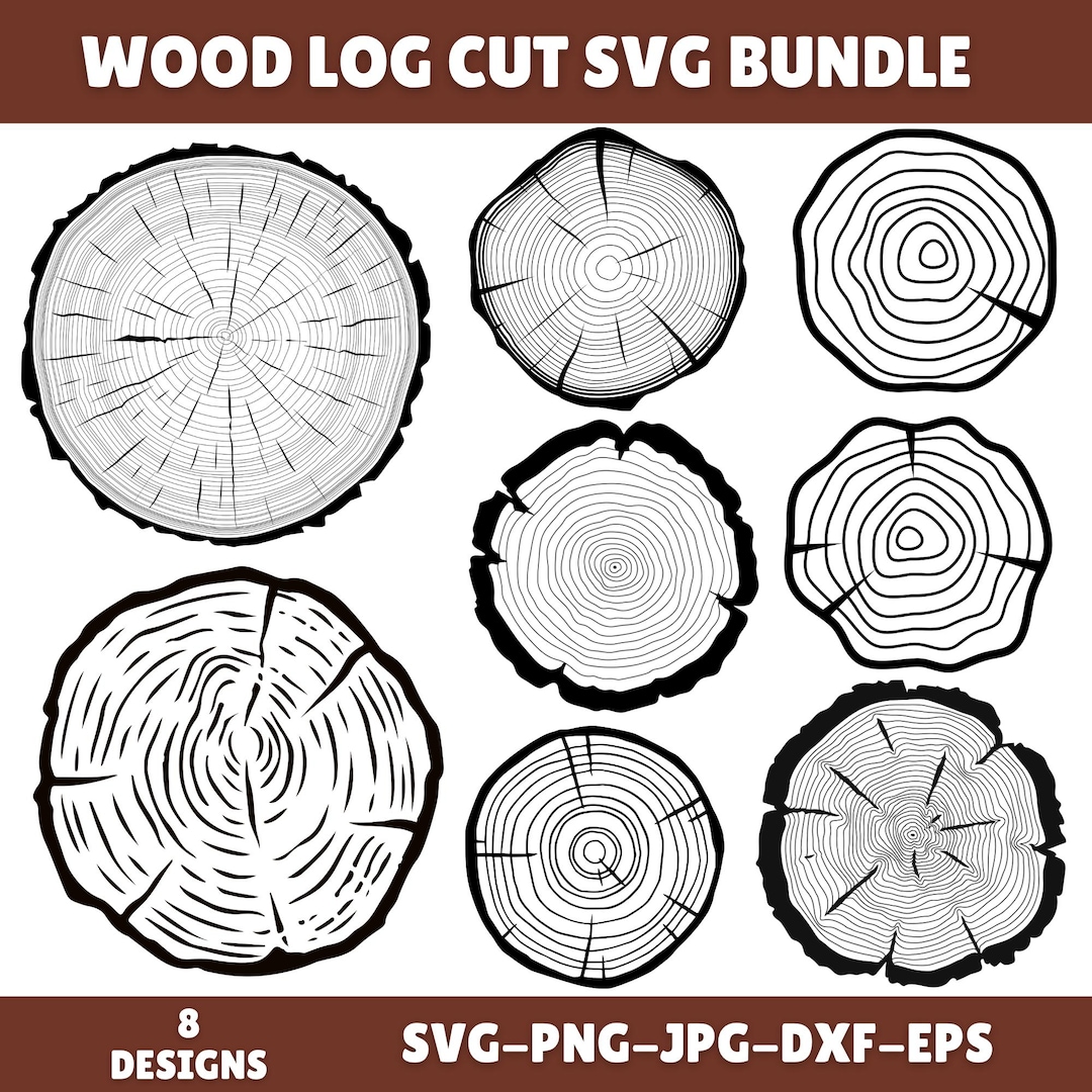 Wood Slice Svg Bundle, Wood Log Svg, Cutting Wood Svg, Woodcutter Svg ...