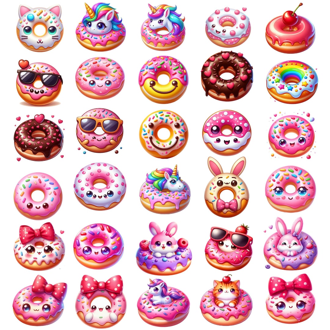 Donut Png Bundle, Donut Clipart, Sprinkle Donut Png, Donut Sublimation ...