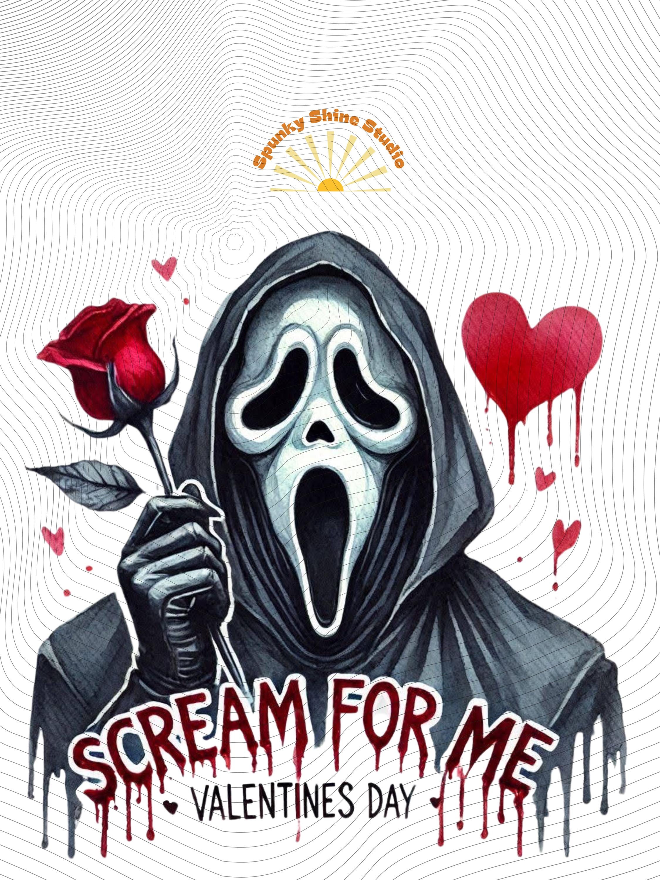 Scream Valentine PNG, Valentines Day, Scream for Me, Valentine Shirt ...