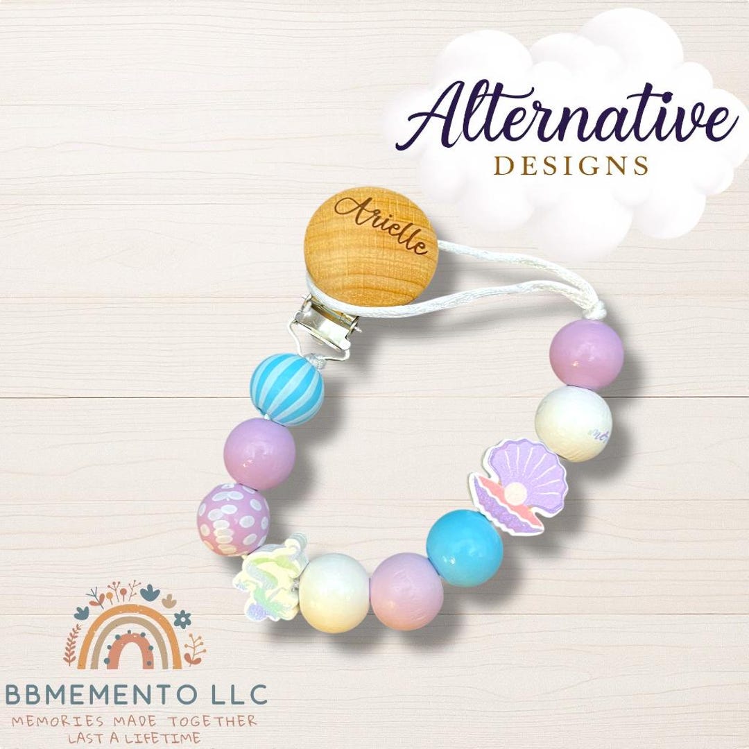 Personalized Mermaid Pacifier Clip, Ocean Theme Baby Shower Gift - Etsy