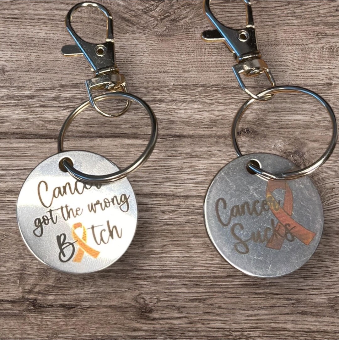 Personalized Breast Cancer Awareness Keychain, Bag Hanger: Engraved ...