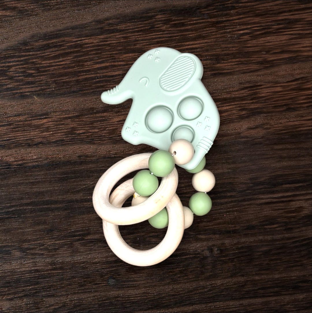 Personalized Rattle With Shaped Pop-it, Baby, Baby Shower, Fidget Gift ...