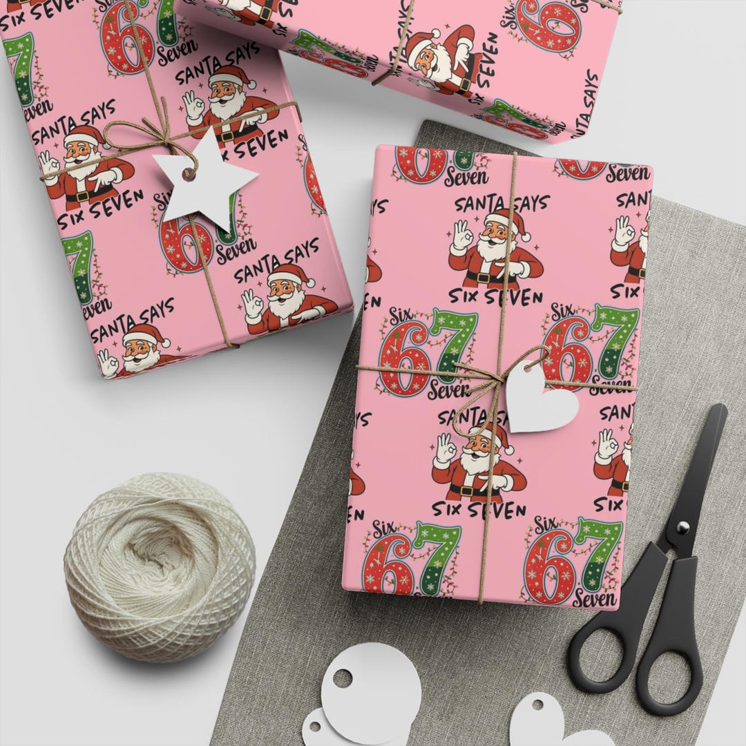 Gen Alpha 67 Meme Wrapping Paper Christmas, Funny Gift Wrap for ...