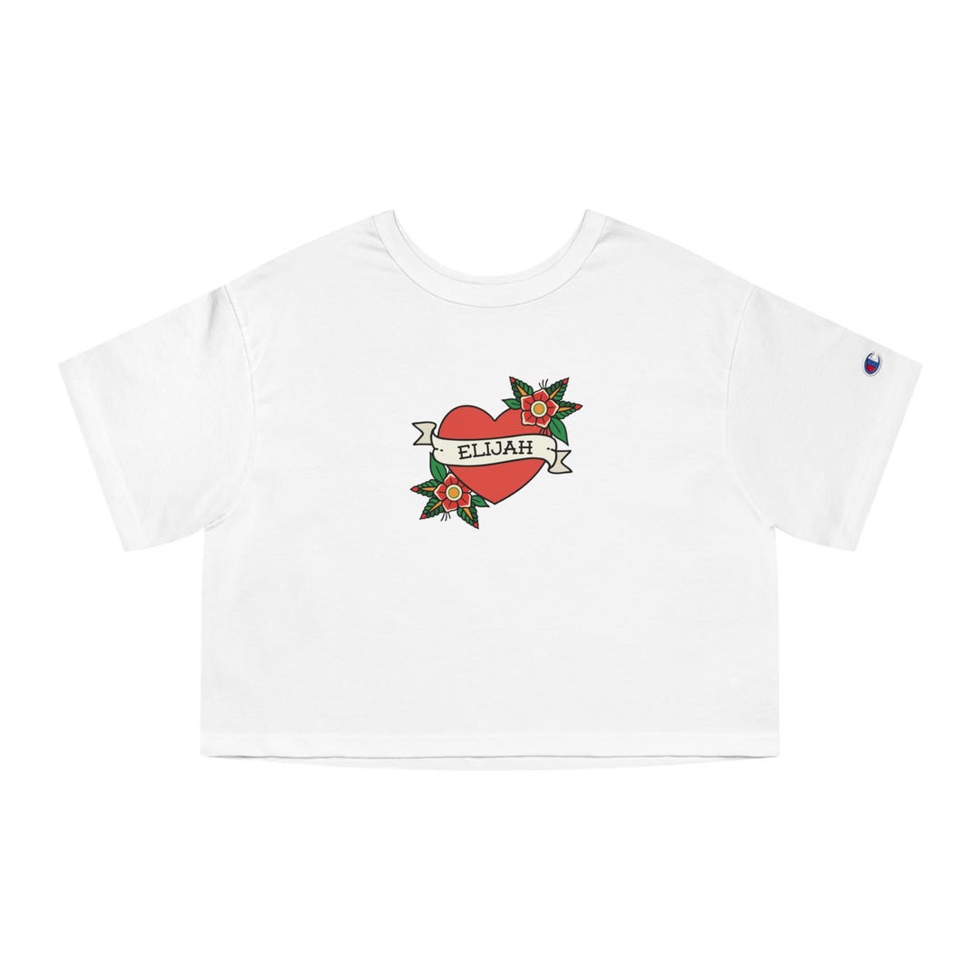 Elijah Mikaelson Tattoo Heart Cropped T-shirt, TVD, Vampire Diaries ...