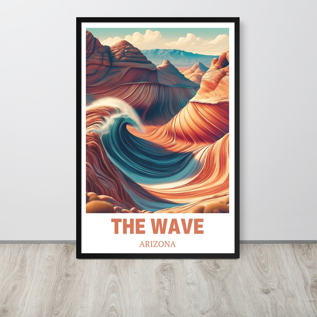 The Wave Arizona Travel Print Wall Art the Wave Arizona Home Decor Wall ...