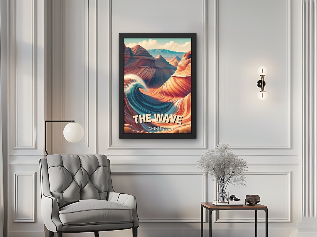 The Wave Arizona Poster - Modern Wall Art Decor - Arizona Travel Gift ...