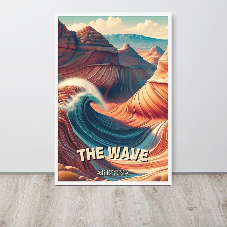 The Wave Arizona Poster - Modern Wall Art Decor - Arizona Travel Gift ...