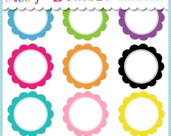 Scalloped labels | Etsy