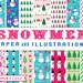 SNOWMEN CLIPART and Digital Paper for Christmas, Holiday Crafts ...