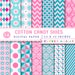 Pink and Turquoise Digital Scrapbook Papers With Damask, Quatrefoil ...
