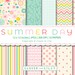 SUMMER DAY Modern Floral Digital Paper for Scrapbooking - Etsy