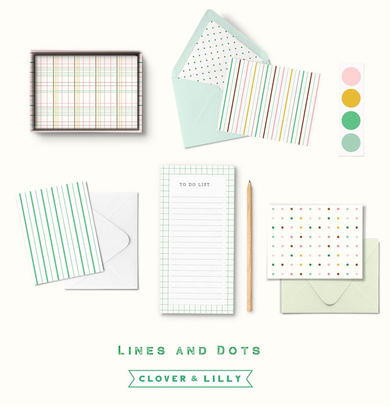 Lines and Dots Digital Paper for Cards and Scrapbooking - Etsy