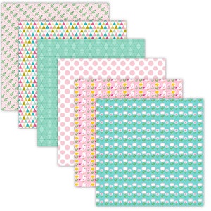 BIRDIE Digital Scrapbook Papers for Card Design, Invites, Birds, Garden ...