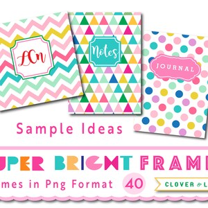 Super Bright Frames and Labels for Card Crafts, Design, Pngs, Squares ...