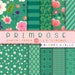 Primrose Digital Paper With Flowers, Buds and Blooms, Spring, Green ...