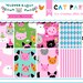 CAT PARTY Digital Scrapbook Paper Cats Birthday Persian - Etsy