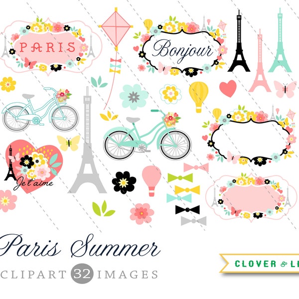 Eiffel Tower Clipart - Etsy