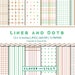 Lines and Dots Digital Paper for Cards and Scrapbooking - Etsy