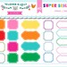 Super Bright Frames and Labels for Card Crafts, Design, Pngs, Squares ...