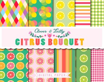 Craft Supplies & Tools Paper, Party & Kids PINK GRAPEFRUIT digital ...