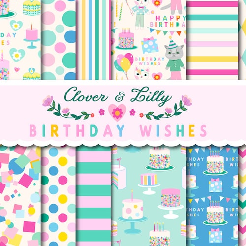 Cupcake Digital Scrapbook Papers for Birthday Invites - Etsy