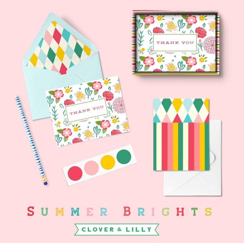 Summer Brights Digital Paper Colorful Scrapbook Paper for - Etsy